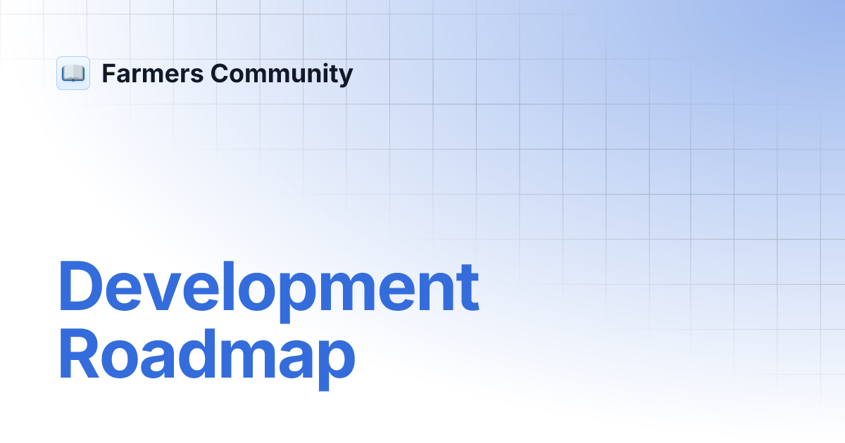 Development Roadmap | Farmers Community